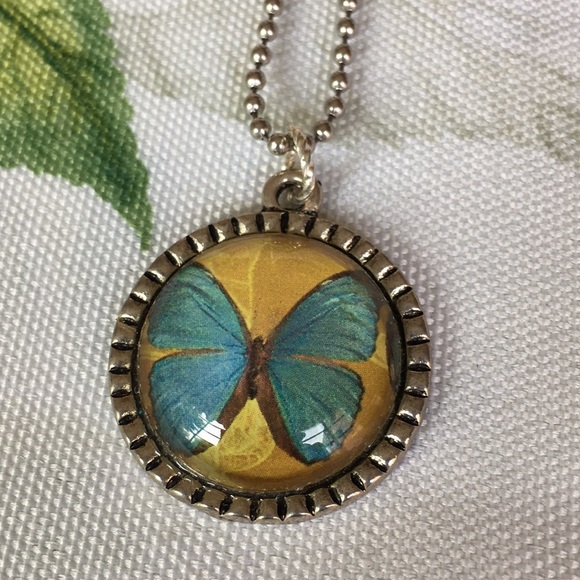 Artistic Creations | Jewelry | Butterfly Glass Cabashon 24 Necklace Nwt ...